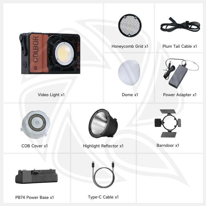 COLBOR W100 Bi-Color Wonder Series Pocket COB Video Light 100W kit | Qartaj